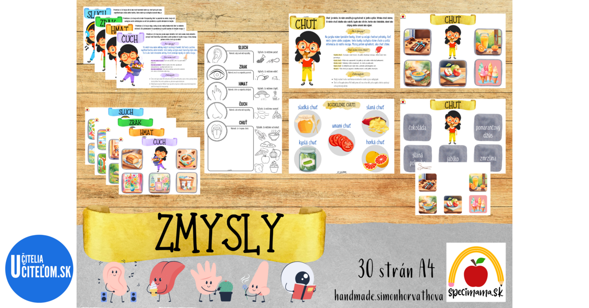 Zábavné spoznávanie zmyslov, Zmysly - Slovenský Jazyk | UčiteliaUčiteľom.sk